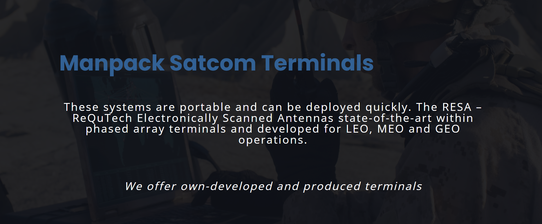 Manpack Satcom Terminals | Requtech