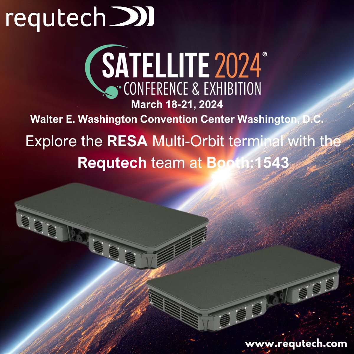 Meet Requtech at Satellite 2024 on 18-21 March 2024! | Requtech